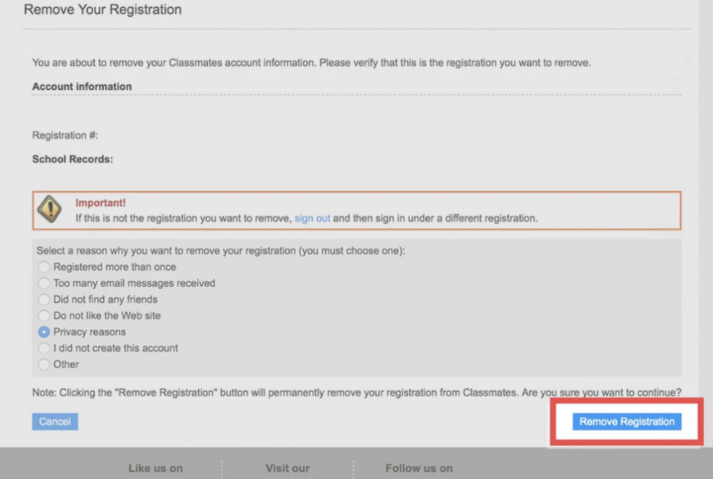 How to Delete Your Accounts from Classmates 2024 - PurePrivacy
